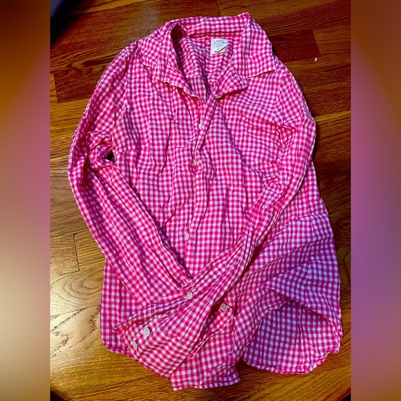 J. Crew | Tops | Jcrew Pink Gingham Button Down Shirt | Poshmark